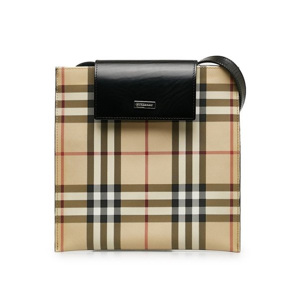Burberry | Bags | Burberry Nova Check Plate Shoulder Bag Beige Black ...